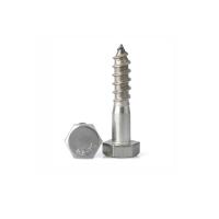 China DIN 571 Hexagon Head Wood Screws 316L Stainless Steel Coach Screws for sale