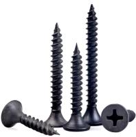 China Galvanized Gypsum Black Dry Wall Screw Black Coarse Thread Screw for sale