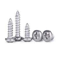 China DIN 7981 Round Head Wood Screws Cross Recessed Pan Head Tapping Screws for sale