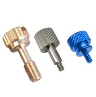 China OEM Stainless Steel Hand Tightening Thumb Screws Anodized Aluminum Knob Knurled Screw for sale