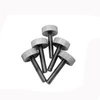 China M3-M6 Stainless Steel Thumb Screws Flat Head Knurled Screw for sale