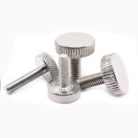 China M3-M6 Stainless Steel Thumb Screws Flat Head Knurled Screw for sale