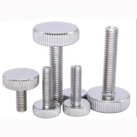 China M3-M6 Stainless Steel Thumb Screws Flat Head Knurled Screw for sale
