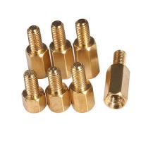 China Round Brass Knurled Standoff Male-Female Round Knurled Brass Standoff Screw With Internal Thread for sale