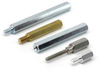 China Round Brass Knurled Standoff Male-Female Round Knurled Brass Standoff Screw With Internal Thread for sale
