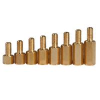 China Round Brass Knurled Standoff Male-Female Round Knurled Brass Standoff Screw With Internal Thread for sale
