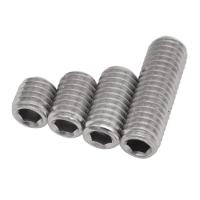 China M12*10-M12*40 SS Endless Screw Hexagon Socket Set Machine Screw With Flat Point for sale