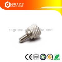 China Brass Aluminum Metal Black Knurled Thumb Screw Custom Knob Screws M6 M3 Flat Head for sale