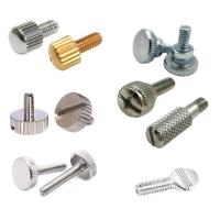 China Brass Aluminum Metal Black Knurled Thumb Screw Custom Knob Screws M6 M3 Flat Head for sale