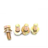China Grade10.9 Color Zinc Cross Recessed Composite Screws Hex Head Combination Screw for sale