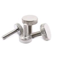 China M3 M4 M5 M6 Flat Head Stainless Steel Thumb Screws SUS304 Flat Head Knurled Screw for sale