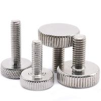 China M3 M4 M5 M6 Flat Head Stainless Steel Thumb Screws SUS304 Flat Head Knurled Screw for sale