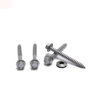 China Stainless Steel 410 Hex Head Building Roofing Tek Screws Self Drilling Screws With Bonded EPDM Rubber Washers for sale