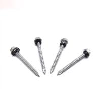 China Stainless Steel 410 Hex Head Building Roofing Tek Screws Self Drilling Screws With Bonded EPDM Rubber Washers for sale