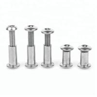 China OEM ODM Stainless Steel Binding Barrels And Screws Hex Socket Furniture Lock Screws for sale