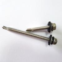 China Hot Dip Galvanised Hexagon Head Tek Wood Stainless Steel Hex Self Drilling Roof Screw With Epdm Washers Roofing Screw for sale