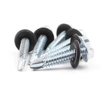 China Galvanised Metal Hexagon Head Tek Wood Stainless Steel Hex Self Drilling Screw With Epdm Washers Roofing Screw for sale