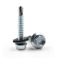 China Galvanised Metal Hexagon Head Tek Wood Stainless Steel Hex Self Drilling Screw With Epdm Washers Roofing Screw for sale