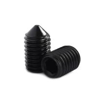 China Carbon Steel Black Oxide Hexagon Socket Set Screws With Cone Point DIN 914 for sale