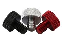 China M3 M4 Color Anodized Knurled Thumb Screws Customized Aluminium Male And Female Screw for sale