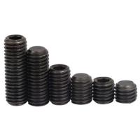 China DIN913 DIN 913 Black Oxide Coating Hex Socket Set Screw With Flat Point for sale
