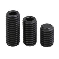 China DIN913 DIN 913 Black Oxide Coating Hex Socket Set Screw With Flat Point for sale