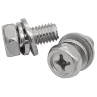 China SUS304 Cross Recessed Composite Screws Hex Head Stainless Steel Screw for sale
