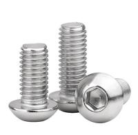 China Stainless Steel Button Head Hex Socket Cap Screw M3 X 4/5/6/8/10/12/14/16/18/20/25mm for sale