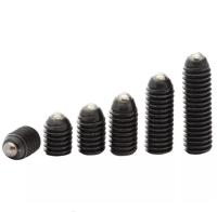 China Grade12.9 Black Oxide Coating Ball Point Set Screws Hexagon Socket Bead Set Screw Slotted Set Screws With Ball Point for sale