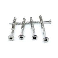 China SS304 T25 Knuring Type17 Flat Wood Screws Torx Deck Screw With 6 Nibs for sale