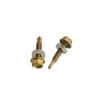 China GB/T15856.4 Color Zinc Hexagon Flange Drilling Screw With Tapping Screw Thread Hexagon Flange Drilling Screw for sale