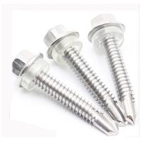 China SUS304 Stainless Steel Hex Flange Head Drilling Screw DIN7504K DIN7504K Hex Washer Self Drilling Screw for sale