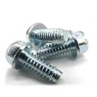 China Slotted Hex Flange Cutting Screws Flange Hex Slotted Head Screw Flange Head Slotted Screw for sale