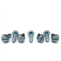 China Slotted Hex Flange Cutting Screws Flange Hex Slotted Head Screw Flange Head Slotted Screw for sale
