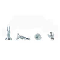 China Cross Recessed Countersunk Head Drilling Screw With Blue White Zinc Drilling Screw for sale