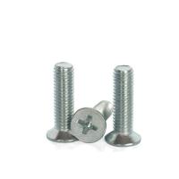 China DIN965 Carbon steel Blue-white zinc Cross countersunk head screw Cross Recessed Countersunk Head Screws for sale