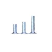 China DIN965 Carbon steel Blue-white zinc Cross countersunk head screw Cross Recessed Countersunk Head Screws for sale