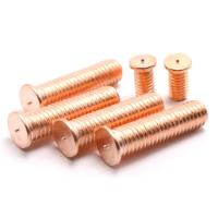 China ISO13918 Stainless Steel CD Flanged Weld Screws Fully Threaded Copper Plated Screw for sale