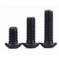 China Carbon Steel Black Oxide Hex Socket Button Head Screw ISO7380 for sale