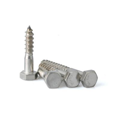 China DIN 571 M2 M4 M8 Hex Head Screws For Wood , Self Drilling Wooden Bed Screws for sale