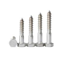 China DIN 571 M2 M4 M8 Hex Head Screws For Wood , Self Drilling Wooden Bed Screws for sale