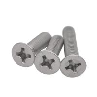 China Cross Recessed Raised Countersunk Head Bolts GB 819 Flat Countersunk Head Machine Screw for sale