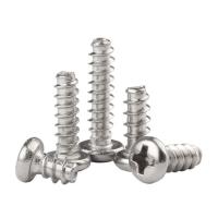 China Round Head Tapping Screws Low Flat Head Cross Recessed Thread Forming Screws for Plastic for sale