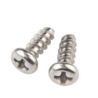 China Round Head Tapping Screws Low Flat Head Cross Recessed Thread Forming Screws for Plastic for sale