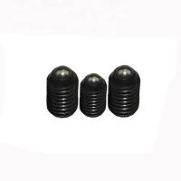 China Carbon Steel Black Oxide Ball Plunger Screw Headless Slotted Ball Point Set Screw for sale