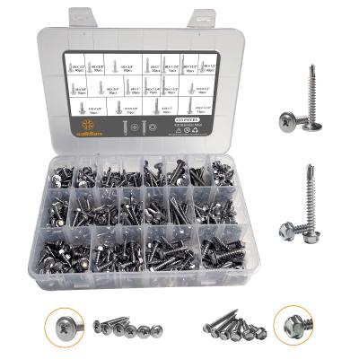 China 410 Stainless Steel Cross Pan Head Drill Tapping Screws DIN 7504 (N) Cross Recessed Pan Head Drilling Screws for sale