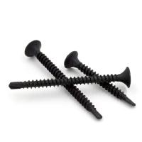 China Flared Head Drywall Screw Black Scale Drill Tail Screw Cross Countersunk Head Plasterboard Nail for sale