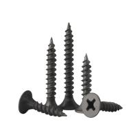 China Black Fine Thread Drywall Screws Bugle Head Black Gypsum Board Screw for sale