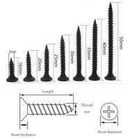 China Black Phosphate Drywall Screws Coarse Thread Fine Thread 3.5*25mm Tornillos Gypsum Board Screws Plasterboard Parafusos M for sale