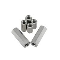 China Stainless Steel 304 316 Long Connector Thread Nut DIN6334 Hex Coupling Nut for sale